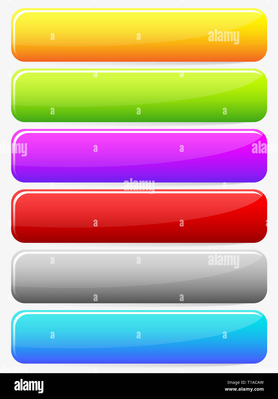 Horizontal blank button, banner backgrounds. Set of more colors. Web ...