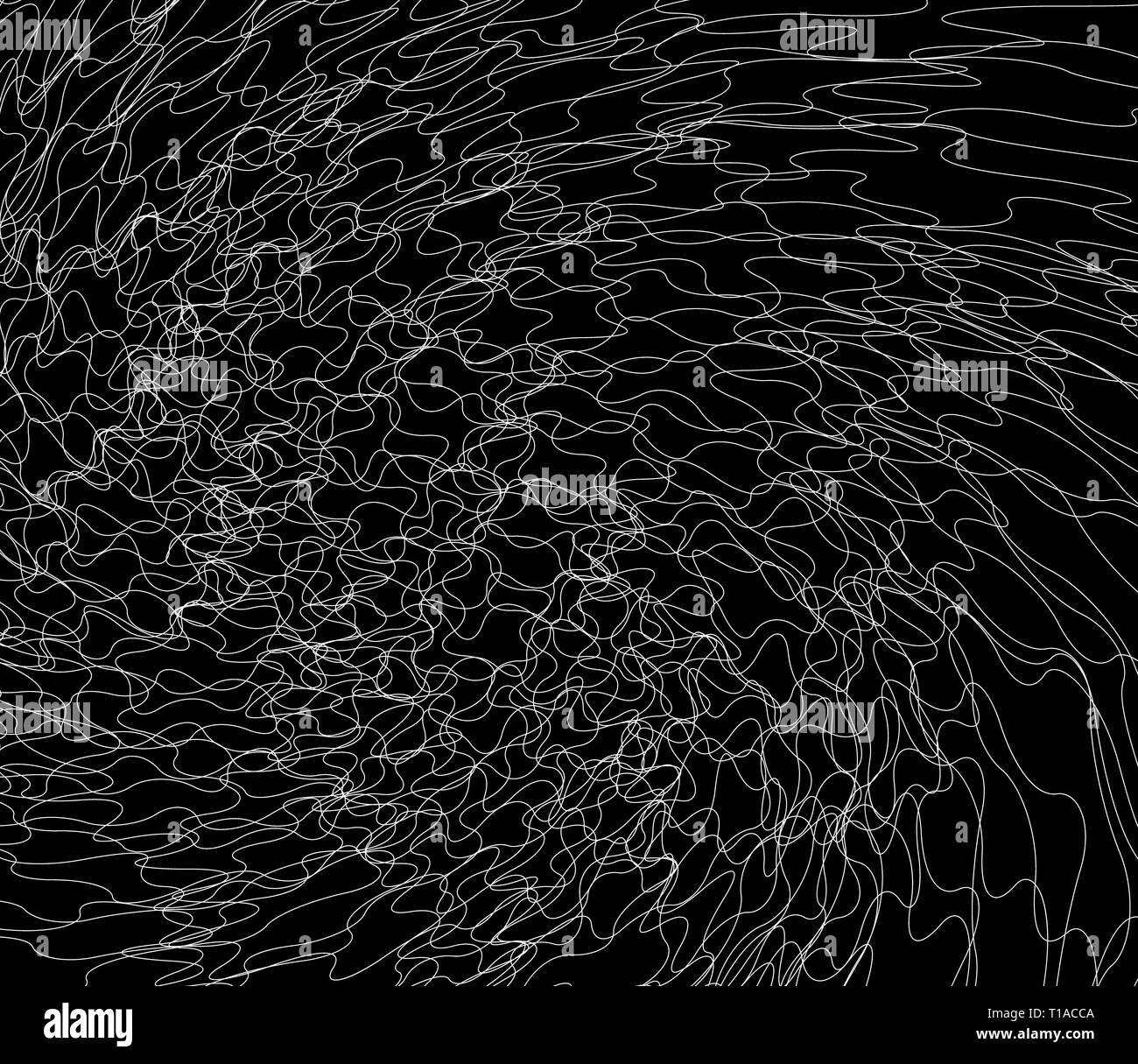 Abstract texture made of thin, entangled lines moving in an irregular ...