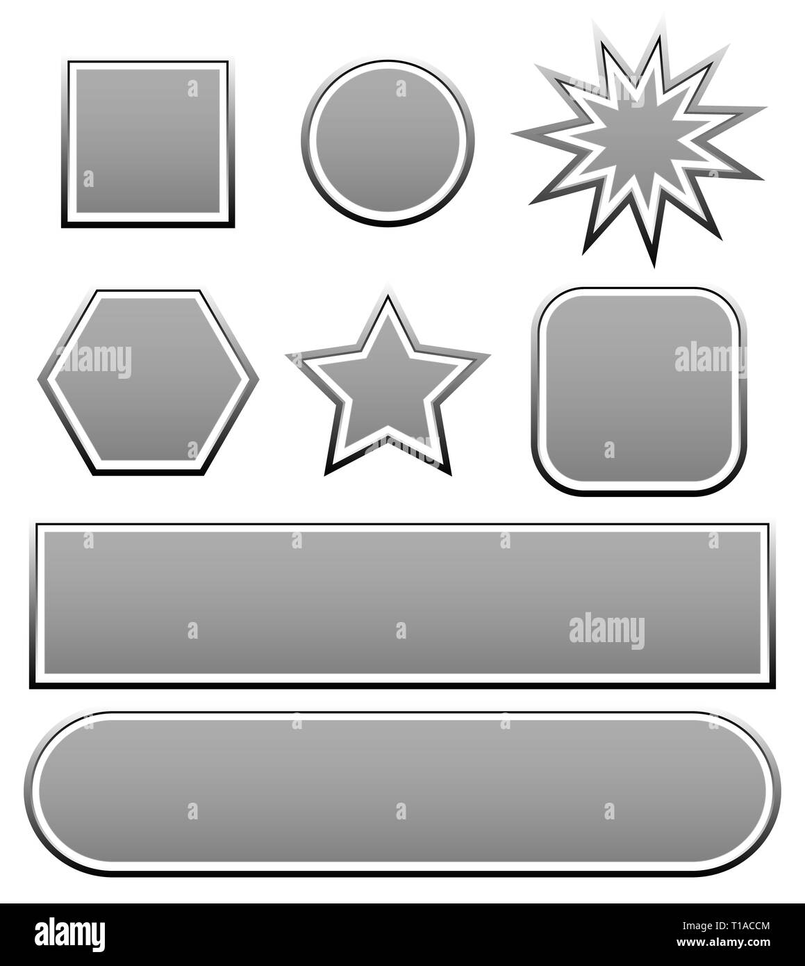 Variety of shapes in grey Stock Photo - Alamy