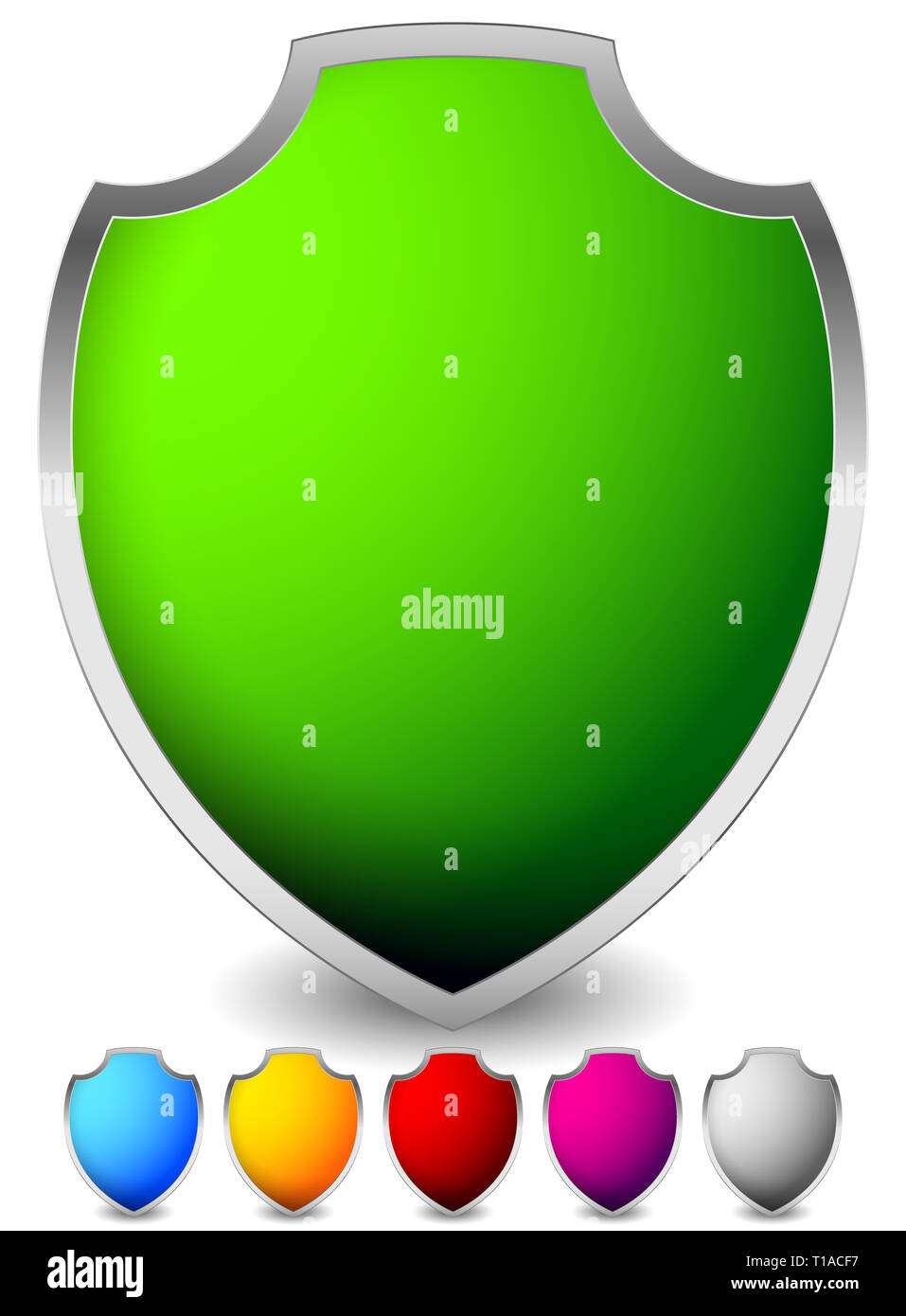 Blue Blank Shield Logo