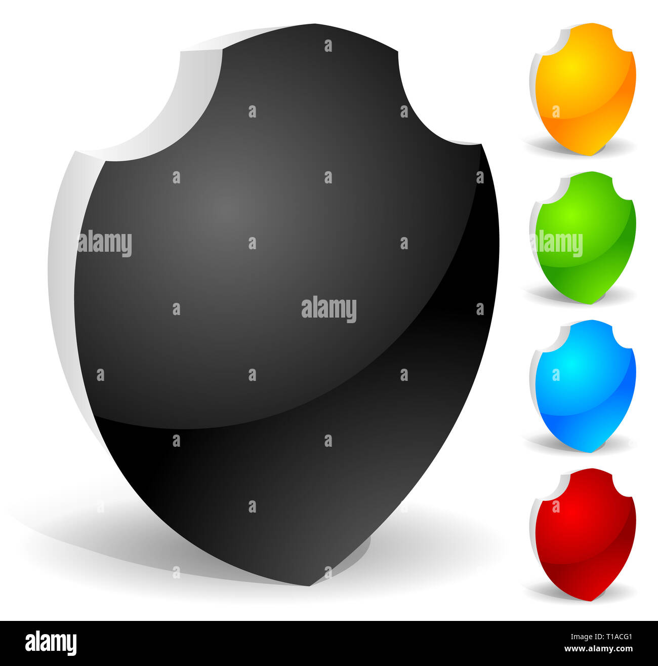 Vector shield shapes. Editable illustration. Eps 10 Stock Photo - Alamy