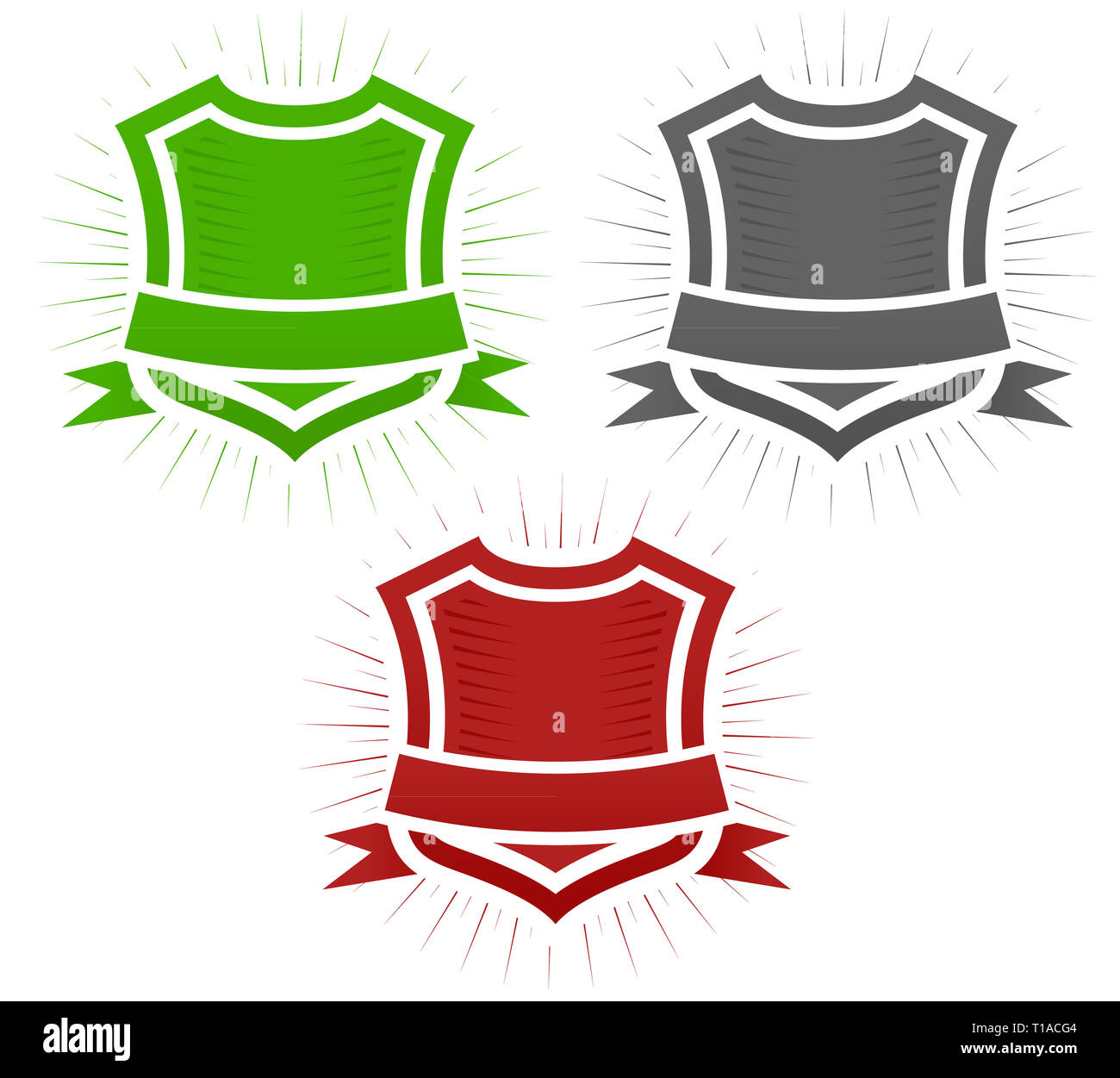 Classical Shield Illustration Set Stock Photo - Alamy