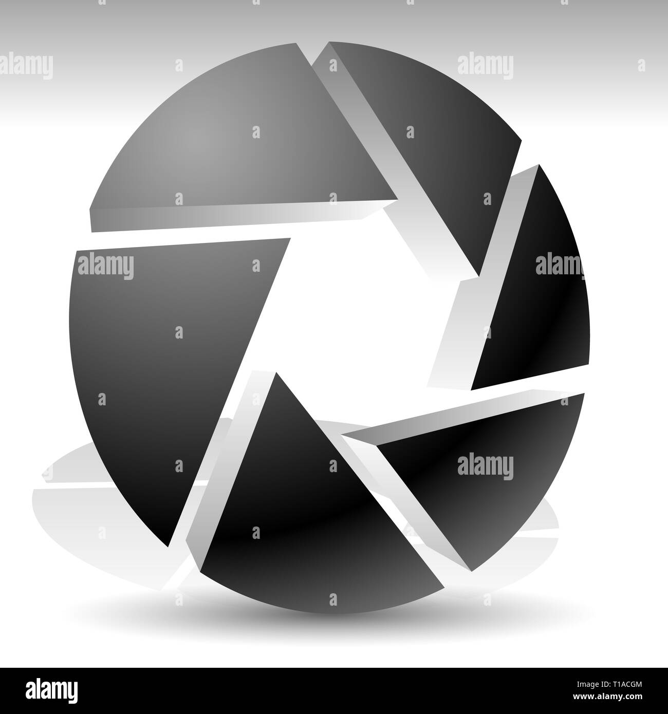 Camera shutter with aperture for photography concepts. Vector Stock ...