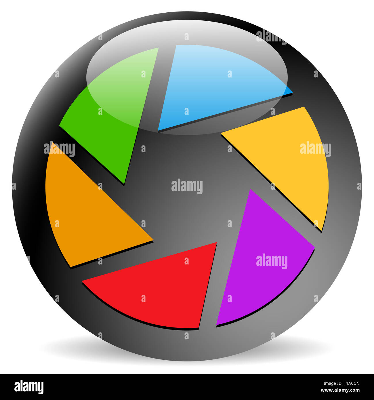 Camera shutter with aperture for photography concepts. Vector Stock ...