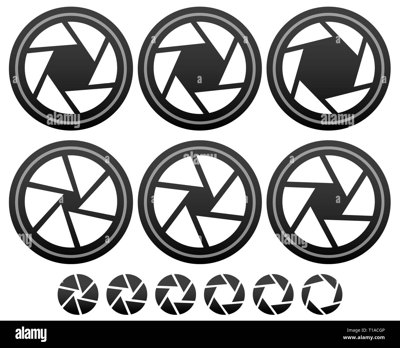 Camera shutter with aperture for photography concepts. Vector Stock ...