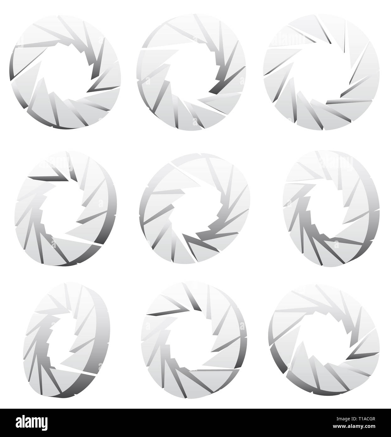 Camera shutter with aperture for photography concepts. Vector Stock ...