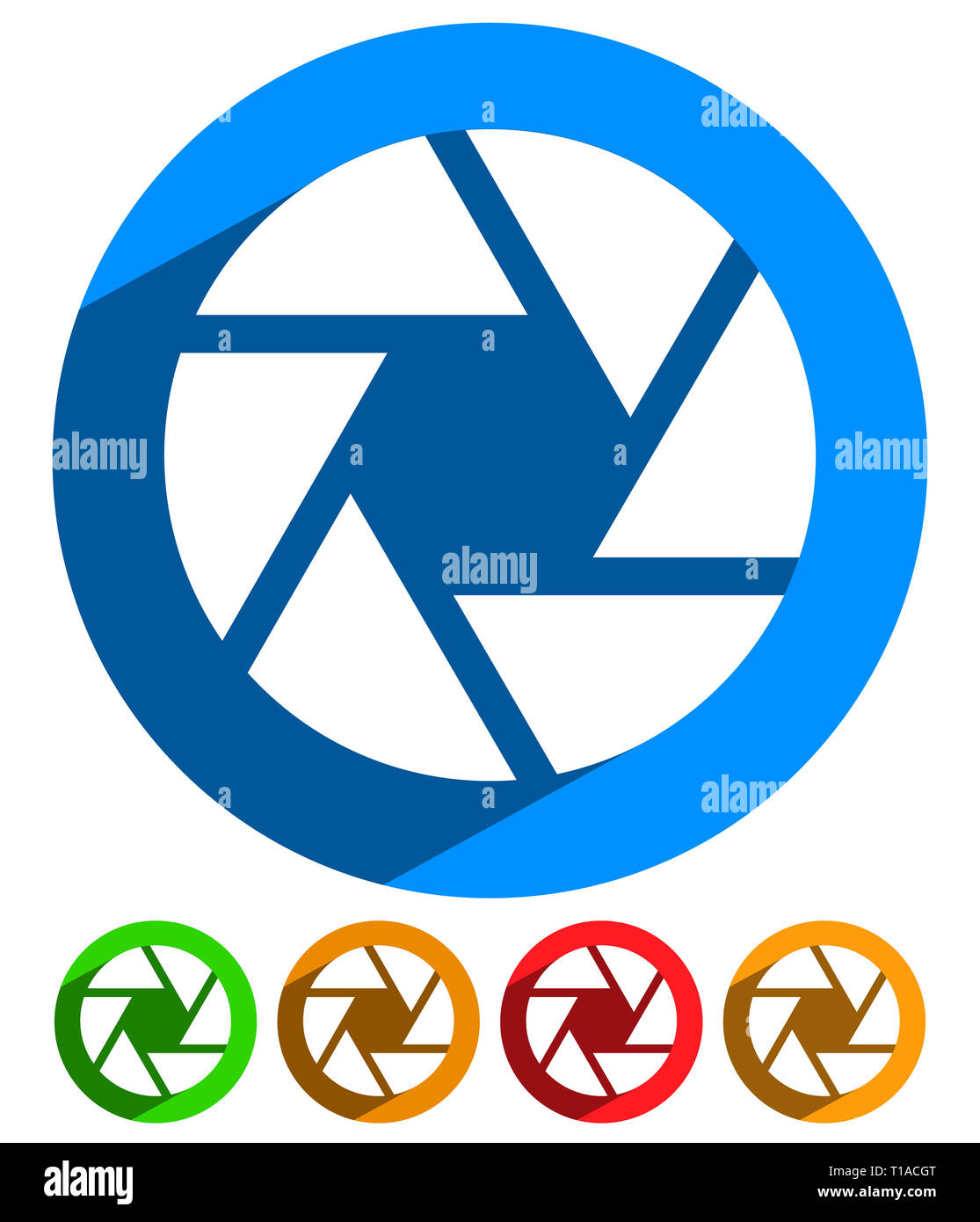 Camera shutter with aperture for photography concepts. Vector Stock ...