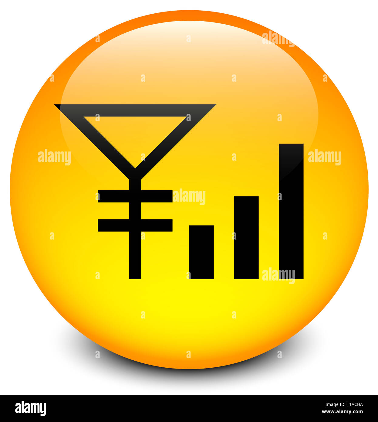 Classic signal strength symbol on glossy sphere Stock Photo - Alamy