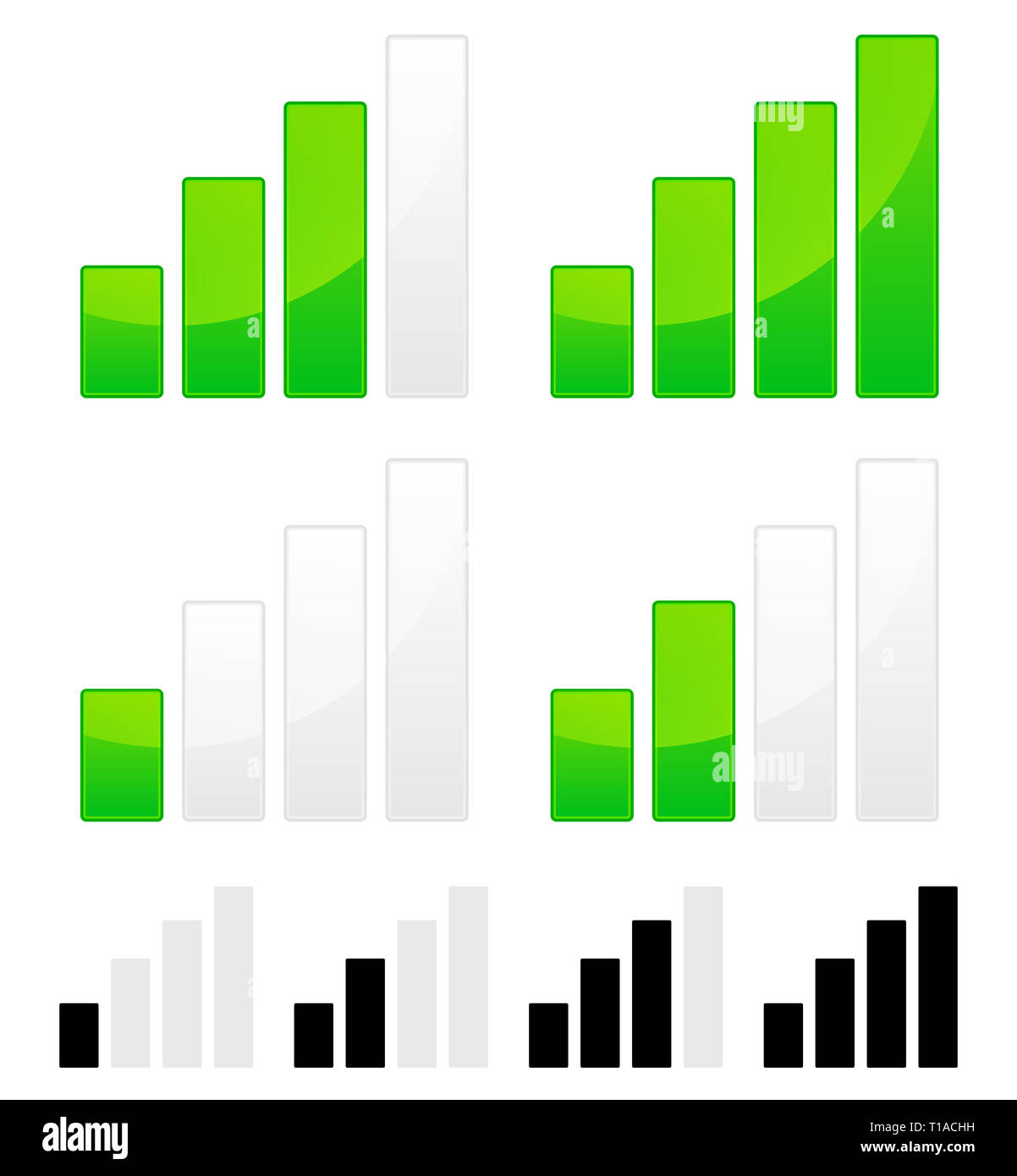 Signal strength indicator set Stock Photo - Alamy