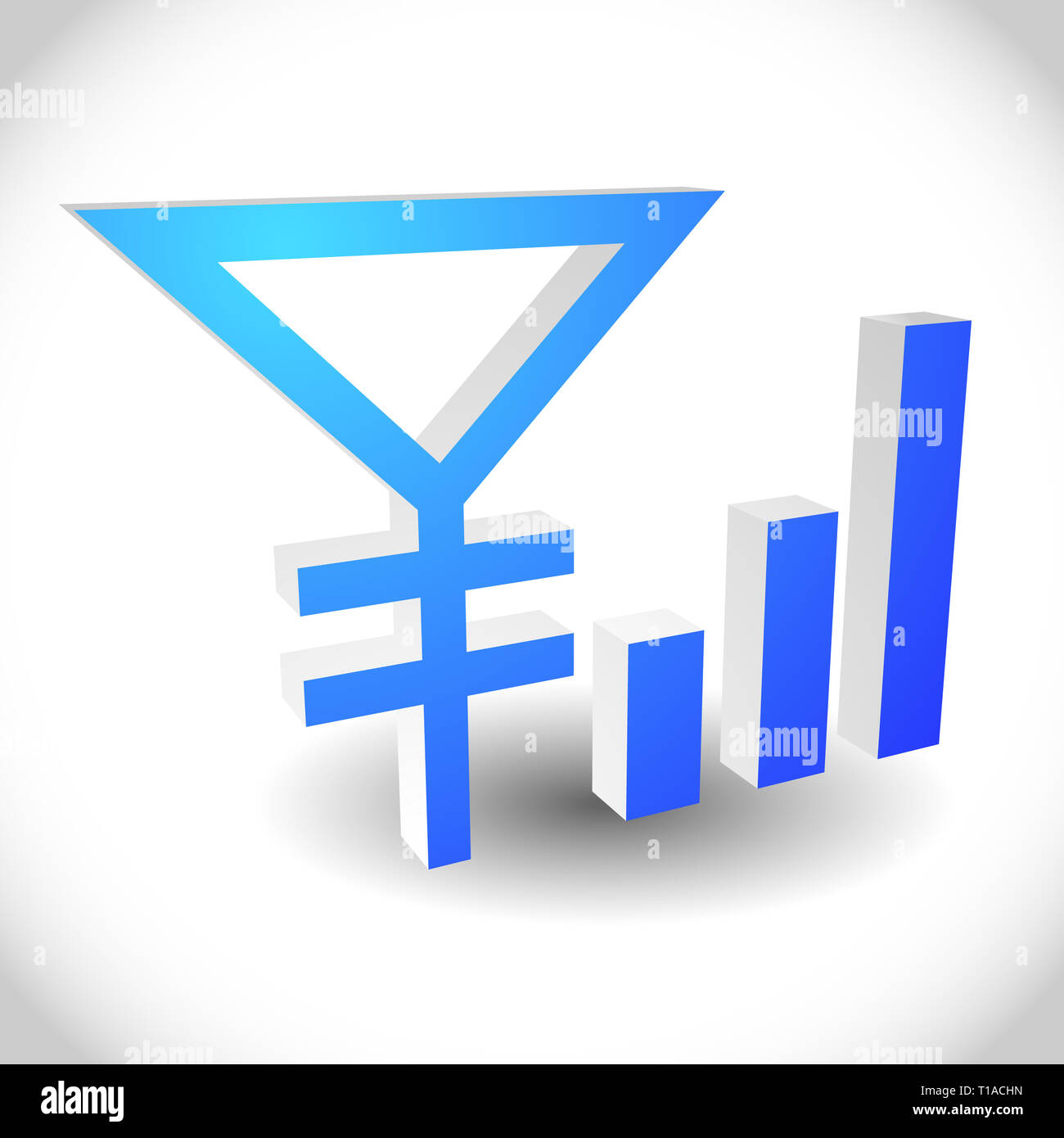 3d wireless signal shape with signal tower Stock Photo - Alamy