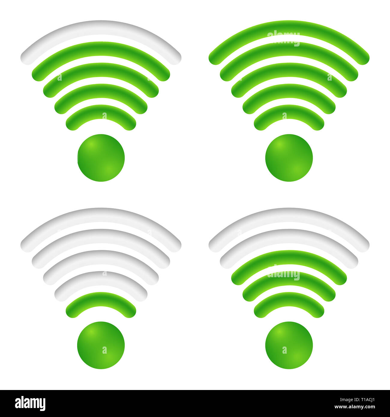 Circular signal strength indicators (eps 10. waves with gradient mesh ...