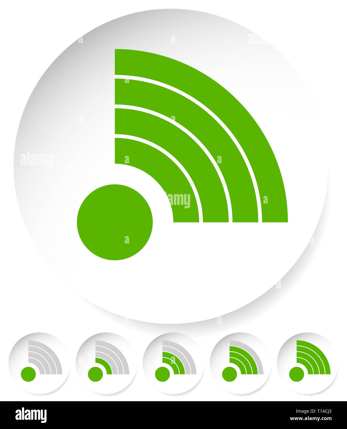 Signal Stength Indicator Set. Internet, Wi-fi, Wireless Connection ...