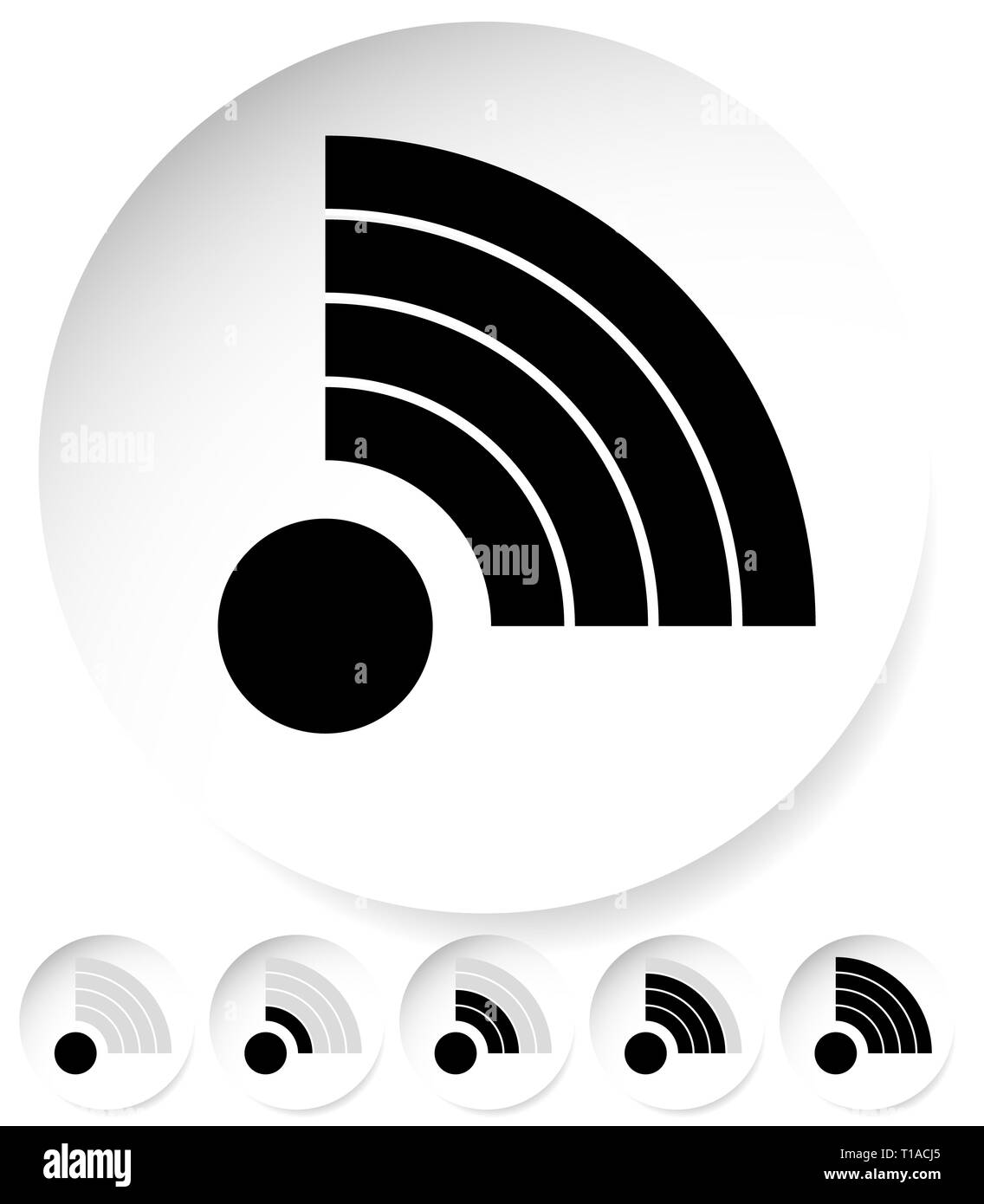 Signal Stength Indicator Set. Internet, Wi-fi, Wireless Connection ...