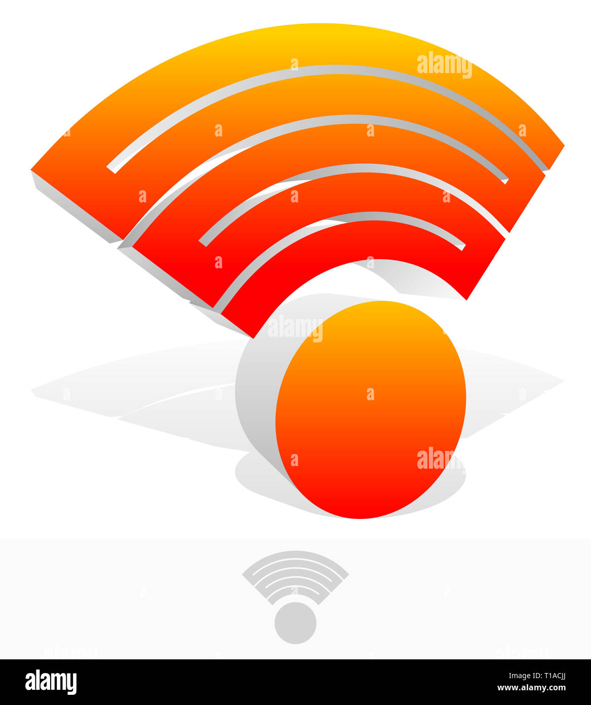 3D Signal Shape with Connected Waves, Eps 10 Vector Illustration Stock ...