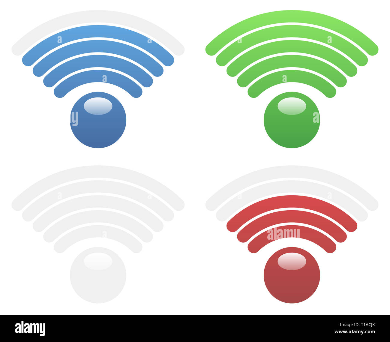 Signal Strength Indicators, Eps 10 Vector Illustration Stock Photo - Alamy