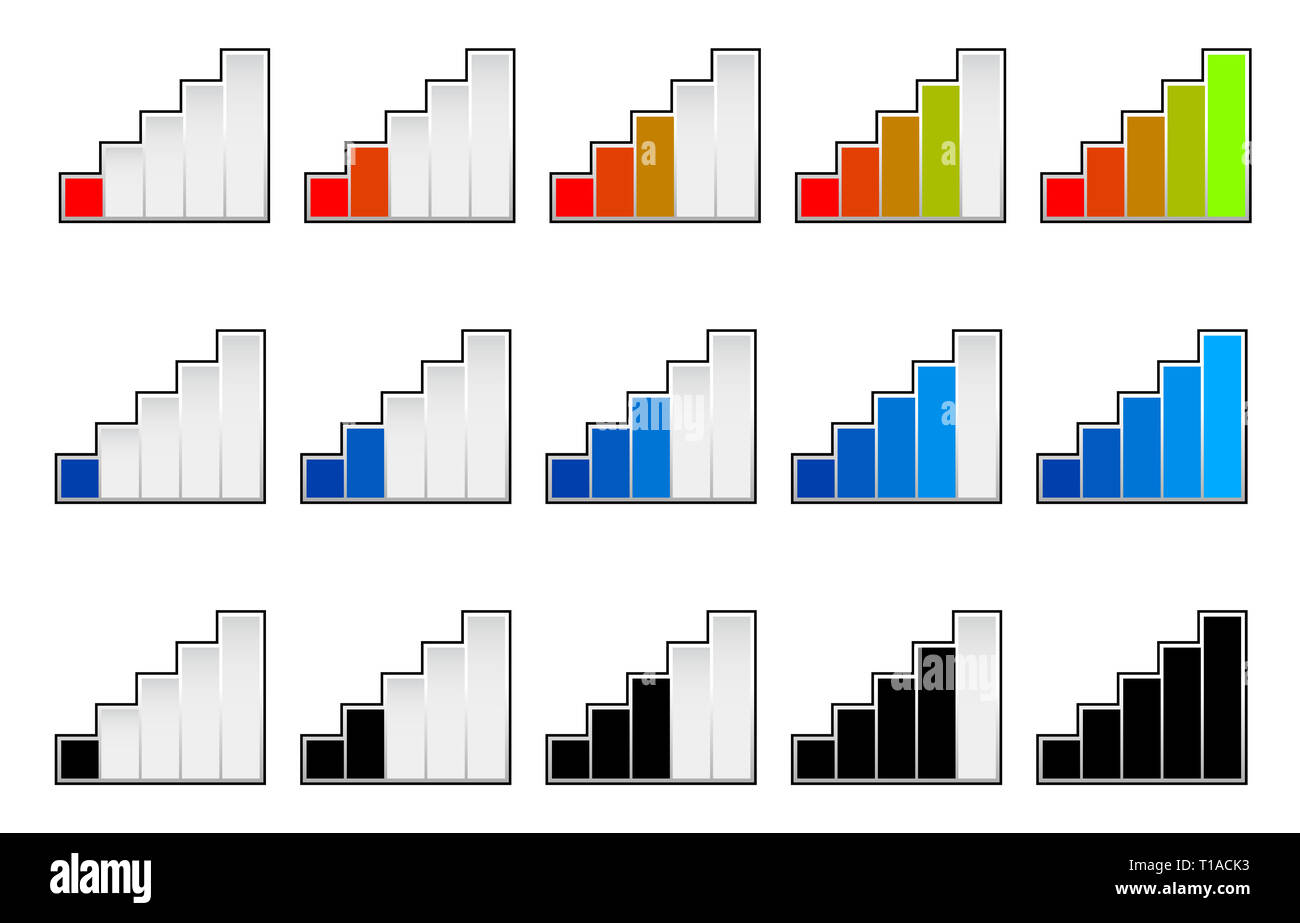 Signal strength indicators or general gauge, measure, level indicators ...