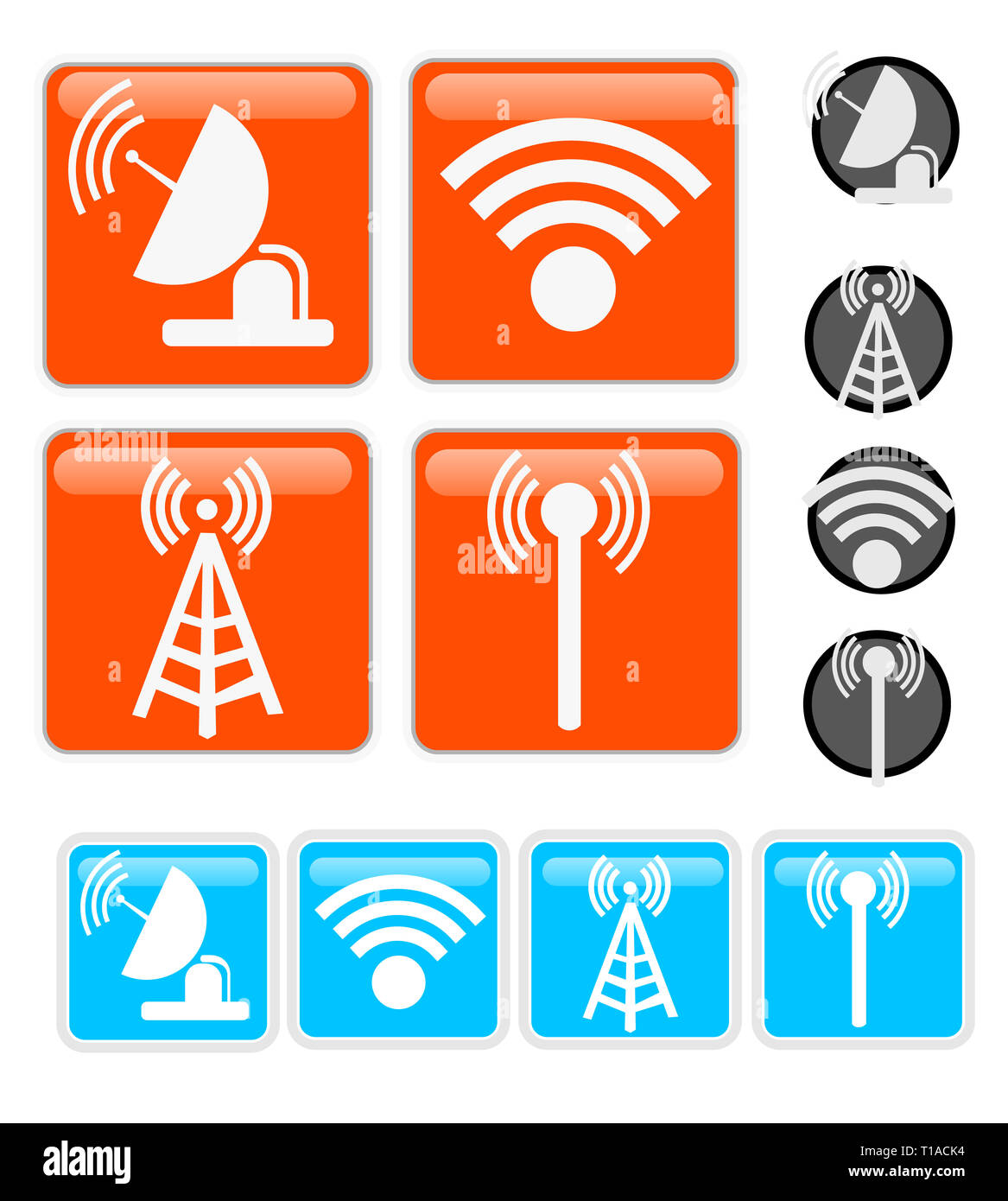 Signal Vector Icons Stock Photo - Alamy