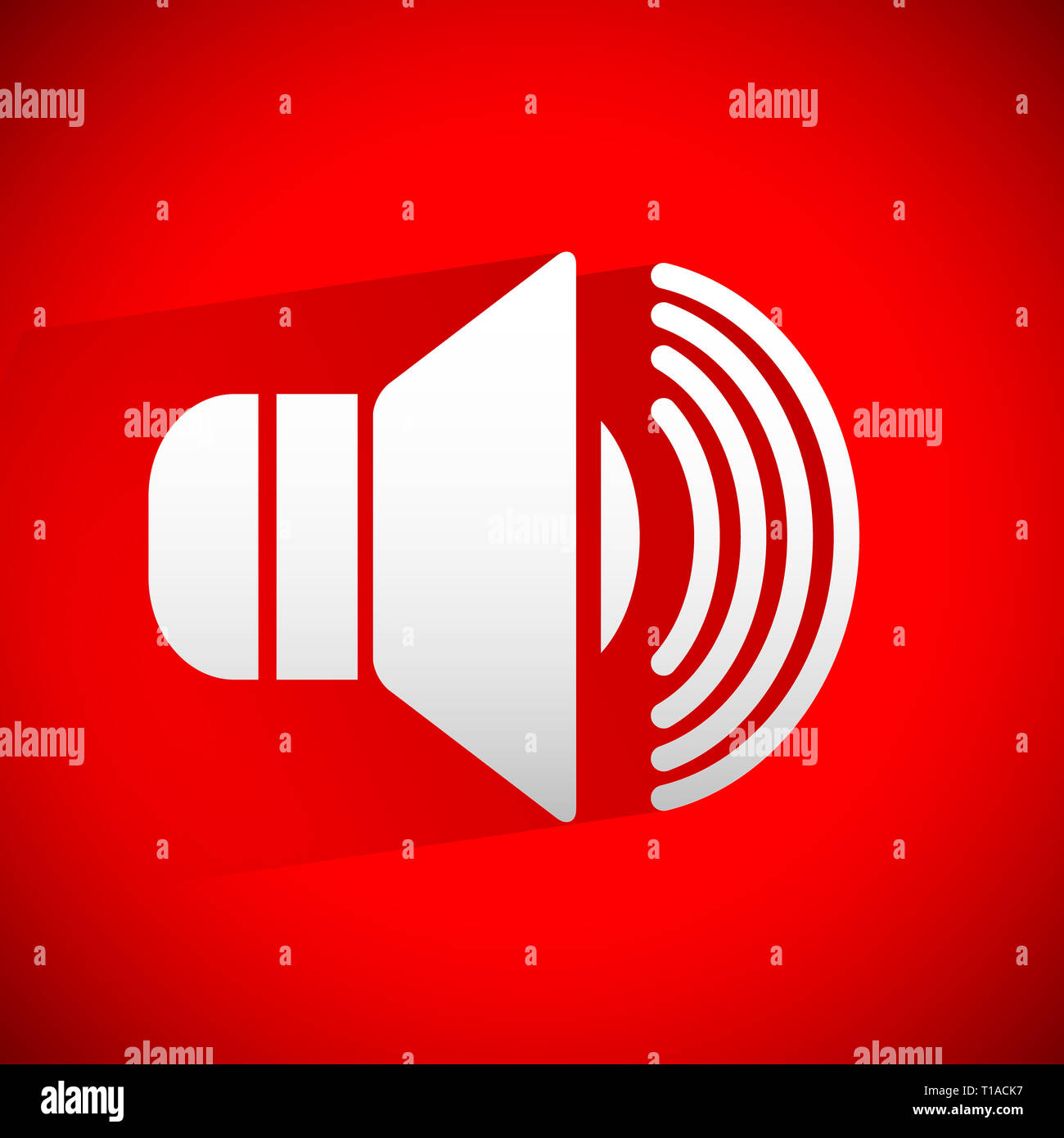 Speaker icon for volume, loudness or alarm concepts. Vector ...