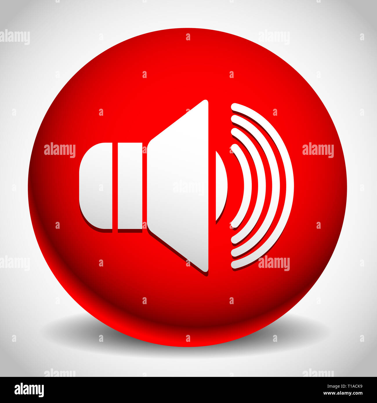 Speaker icon for volume, loudness or alarm concepts. Vector ...
