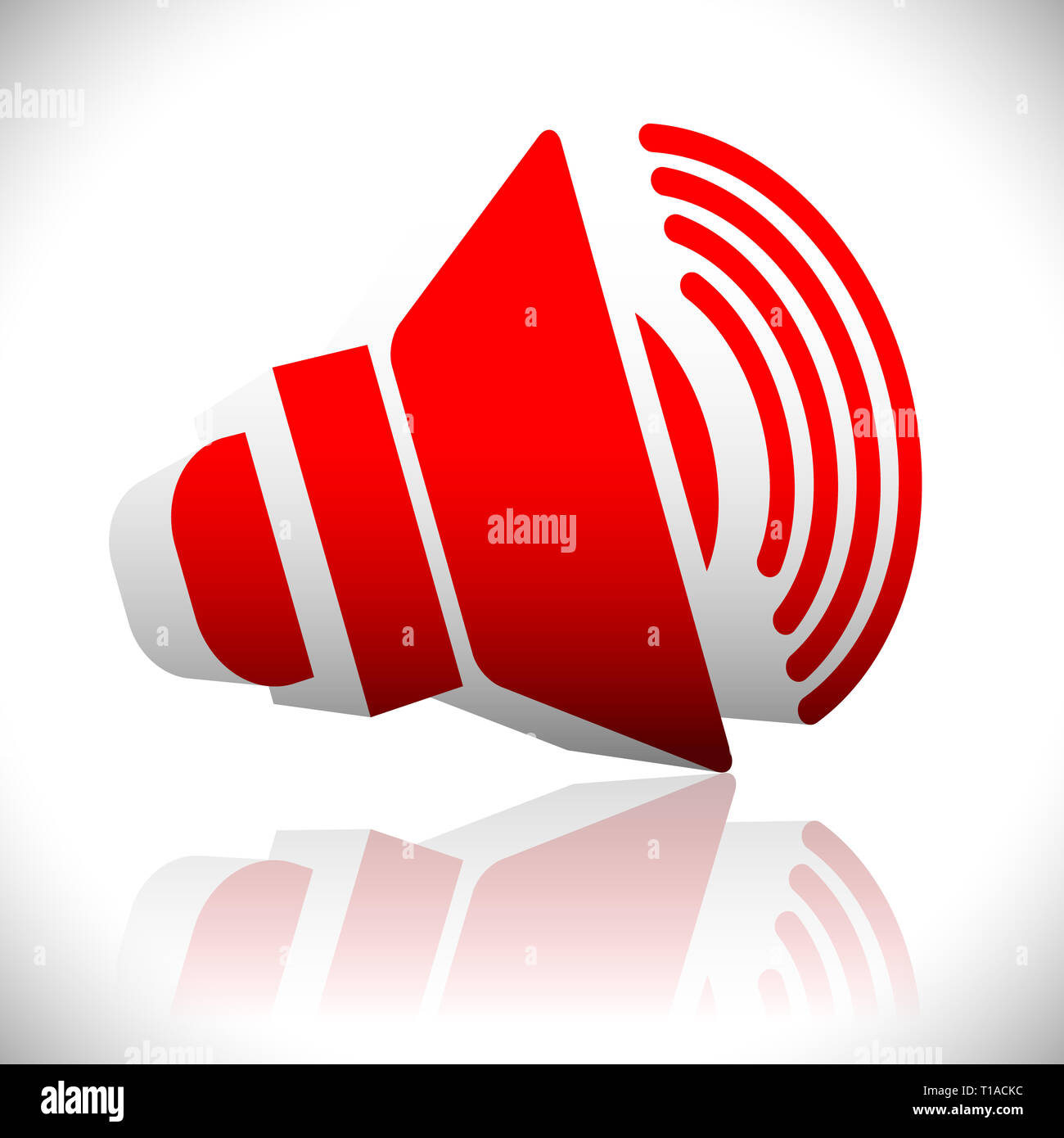 Speaker icon for volume, loudness or alarm concepts. Vector ...