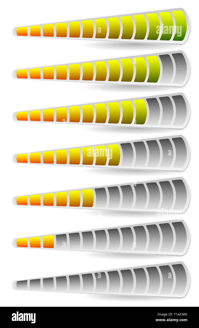 Progress, loading bars. Horizontal bars for measurement, comparison ...