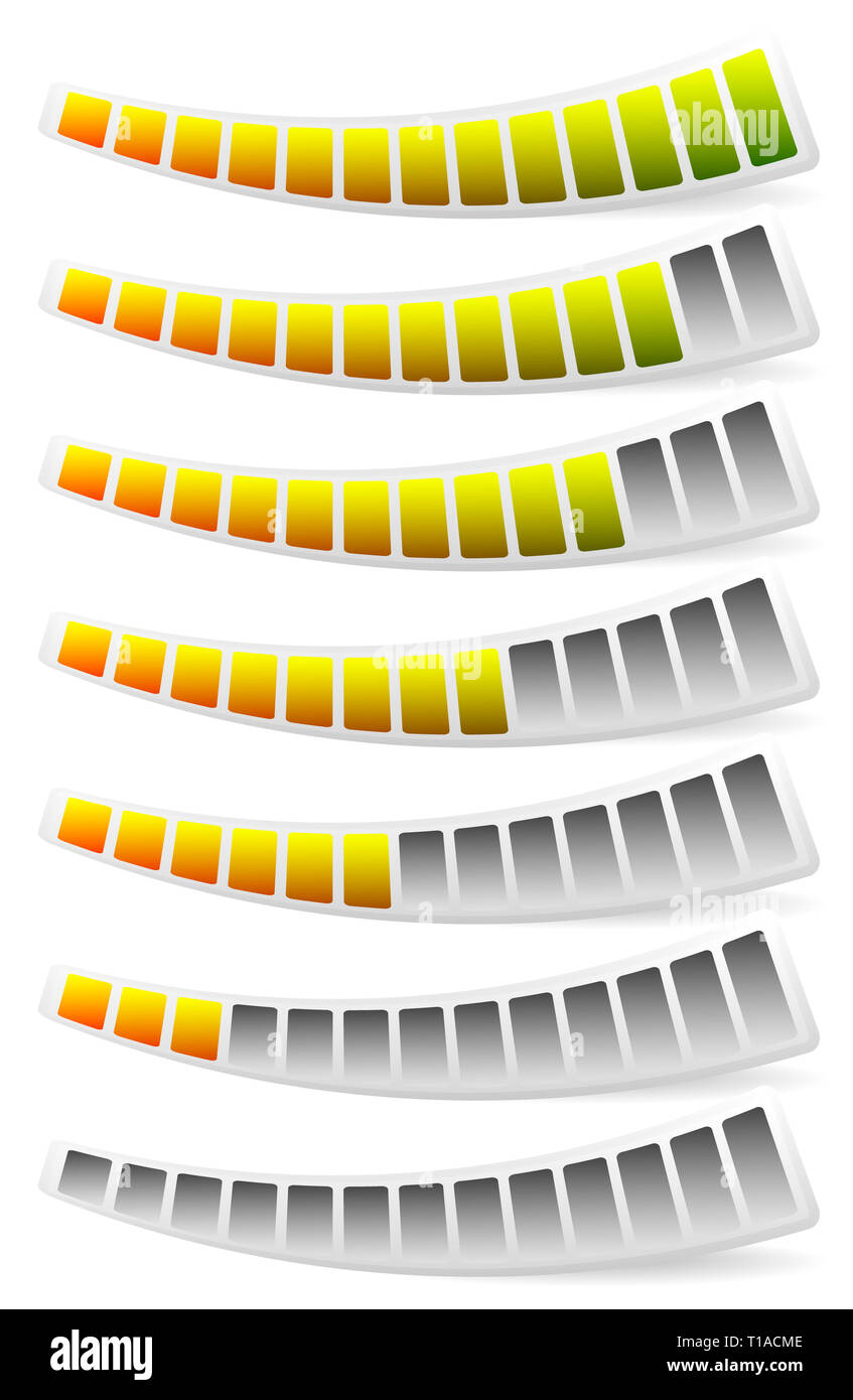 Progress, loading bars. Horizontal bars for measurement, comparison ...