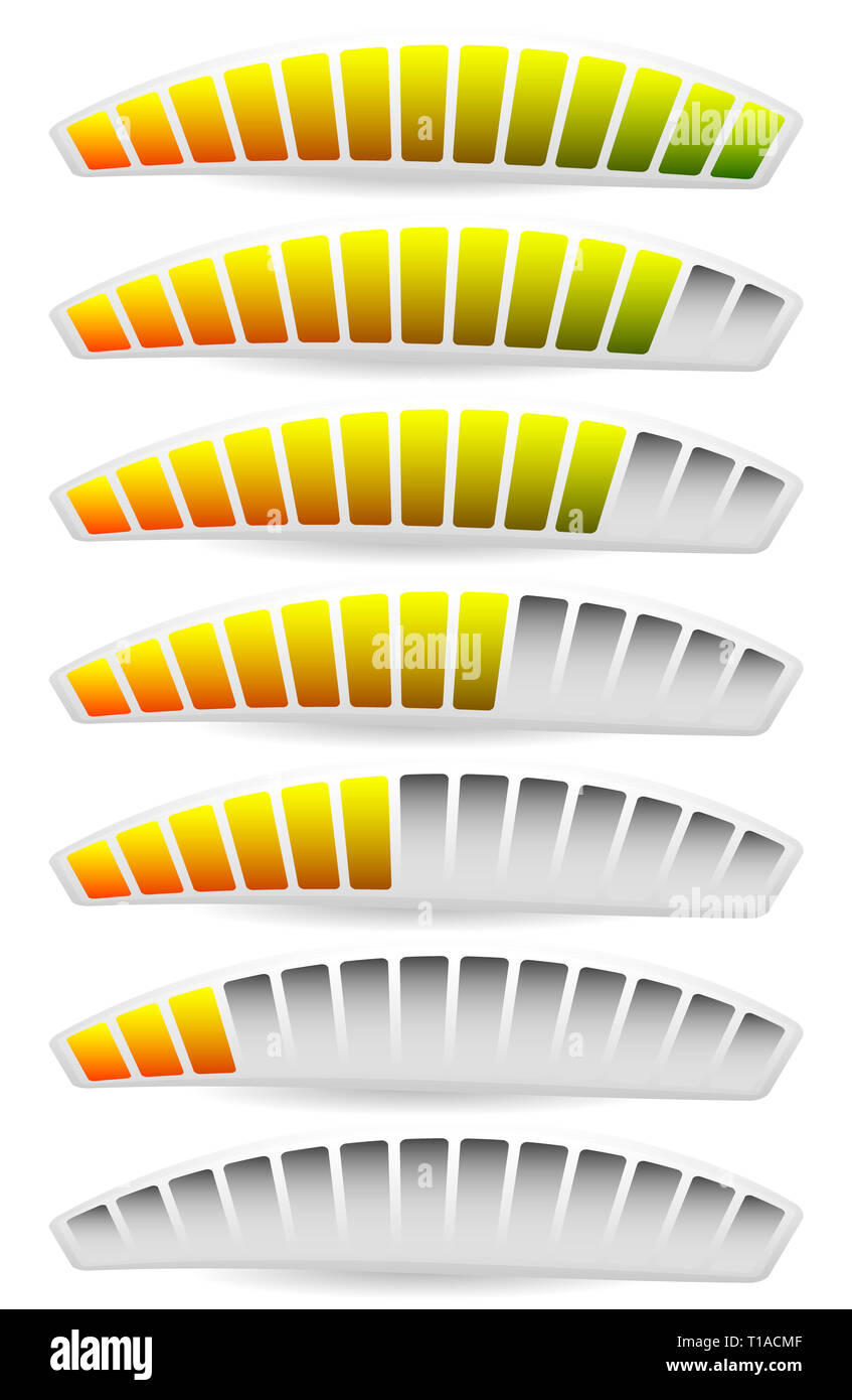 Progress, loading bars. Horizontal bars for measurement, comparison ...