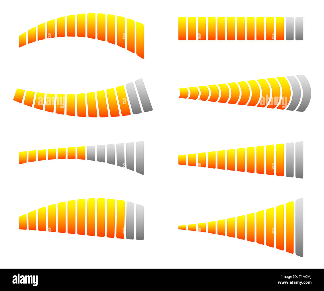 Progress, loading bars. Horizontal bars for measurement, comparison ...