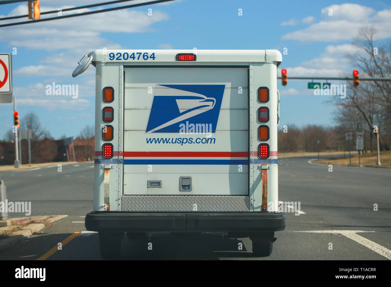 Princeton, New Jersey, USA, March 16 2019:United States Postal Service ...