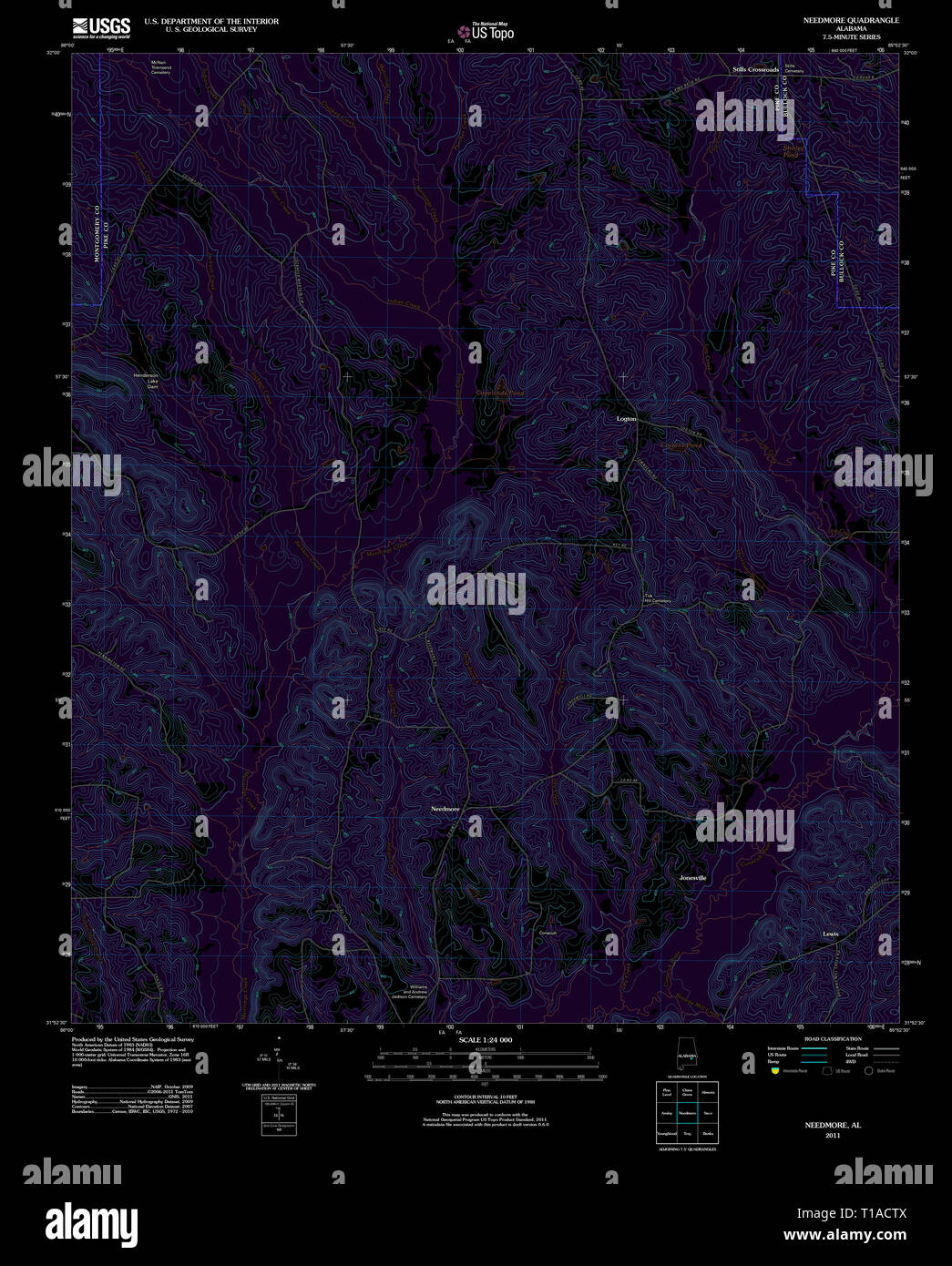Map of needmore hi-res stock photography and images - Alamy