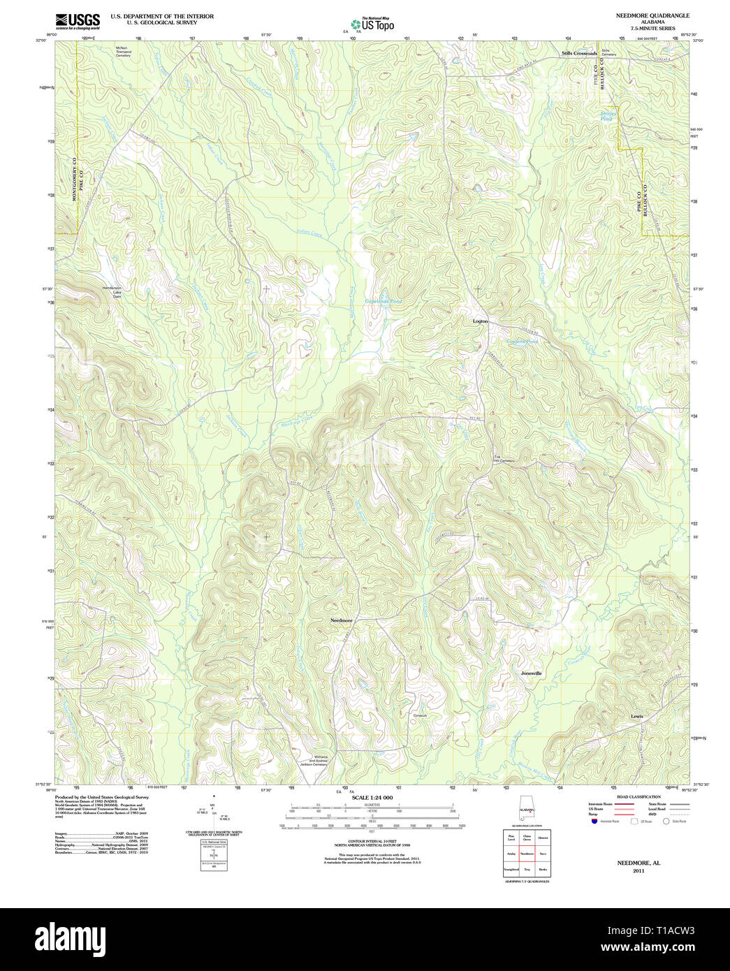 Map of needmore hi-res stock photography and images - Alamy