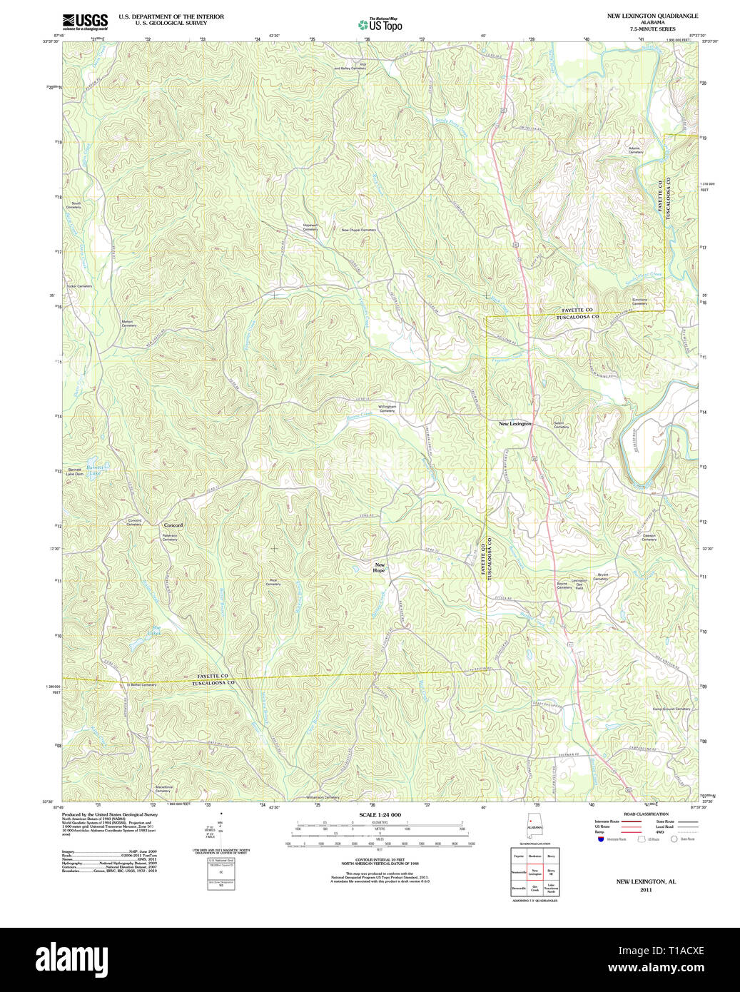 Map of new lexington hi-res stock photography and images - Alamy
