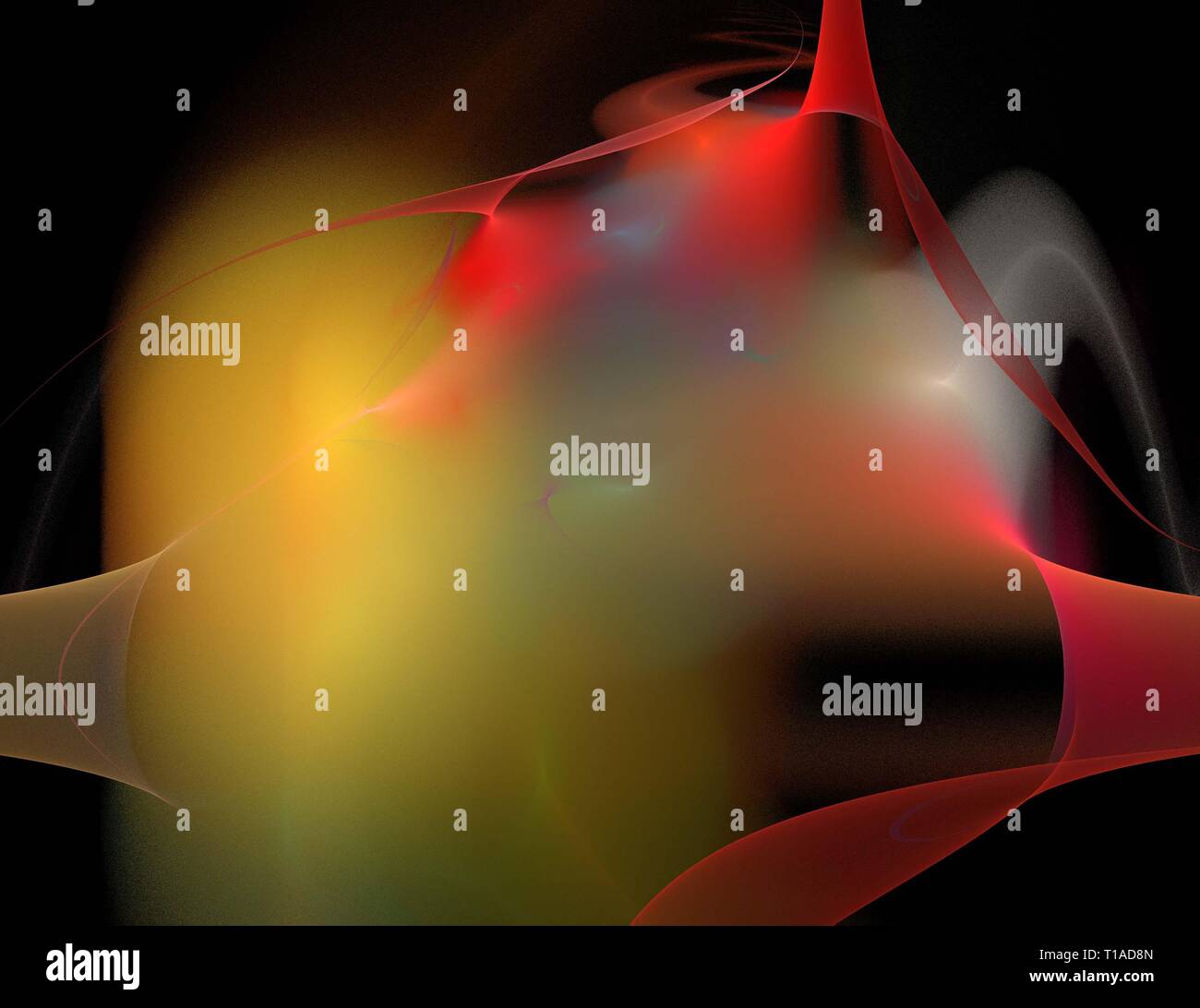 image of one Digital Fractal on Black Color Stock Photo - Alamy