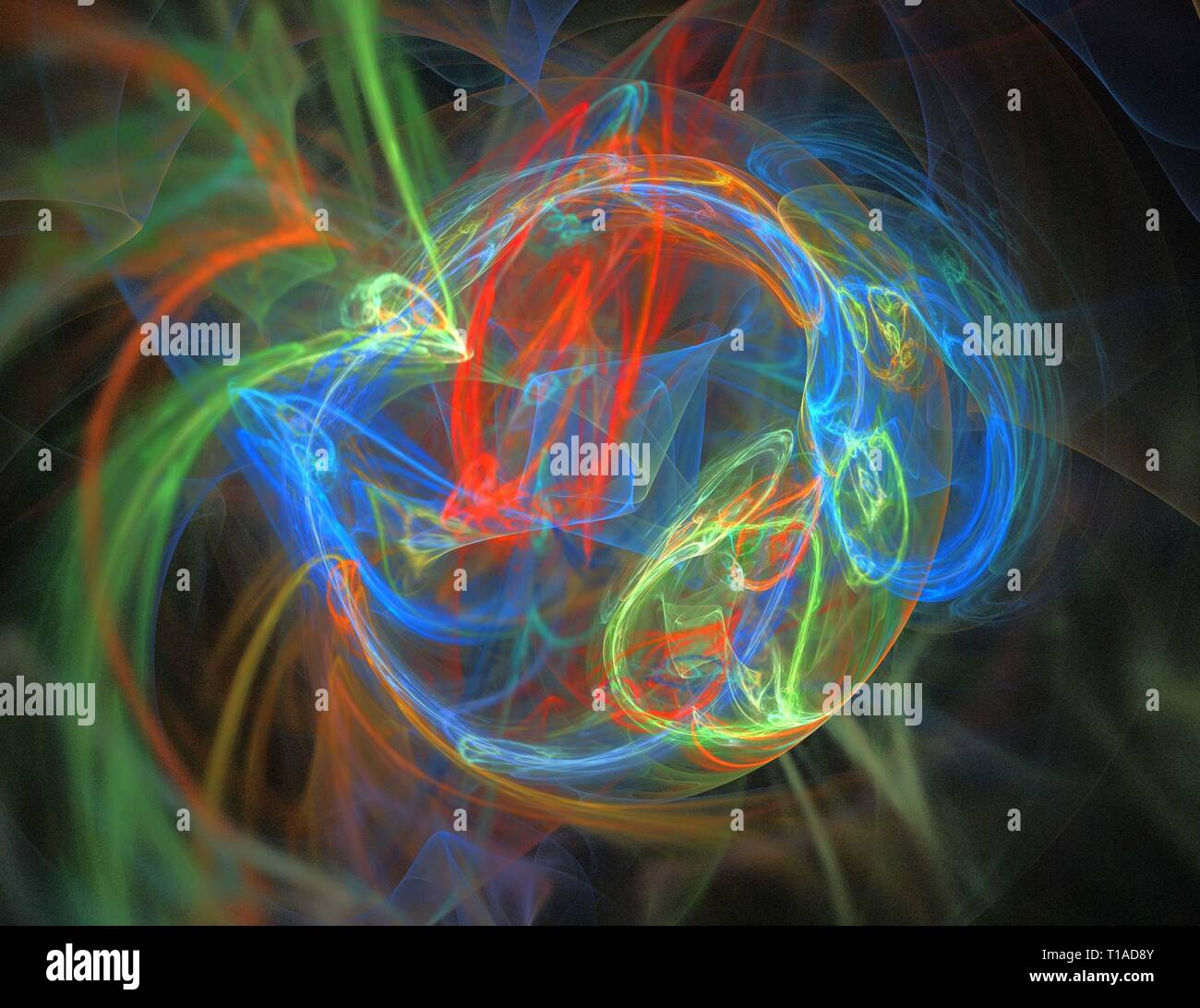 image of one Digital Fractal on Black Color Stock Photo - Alamy