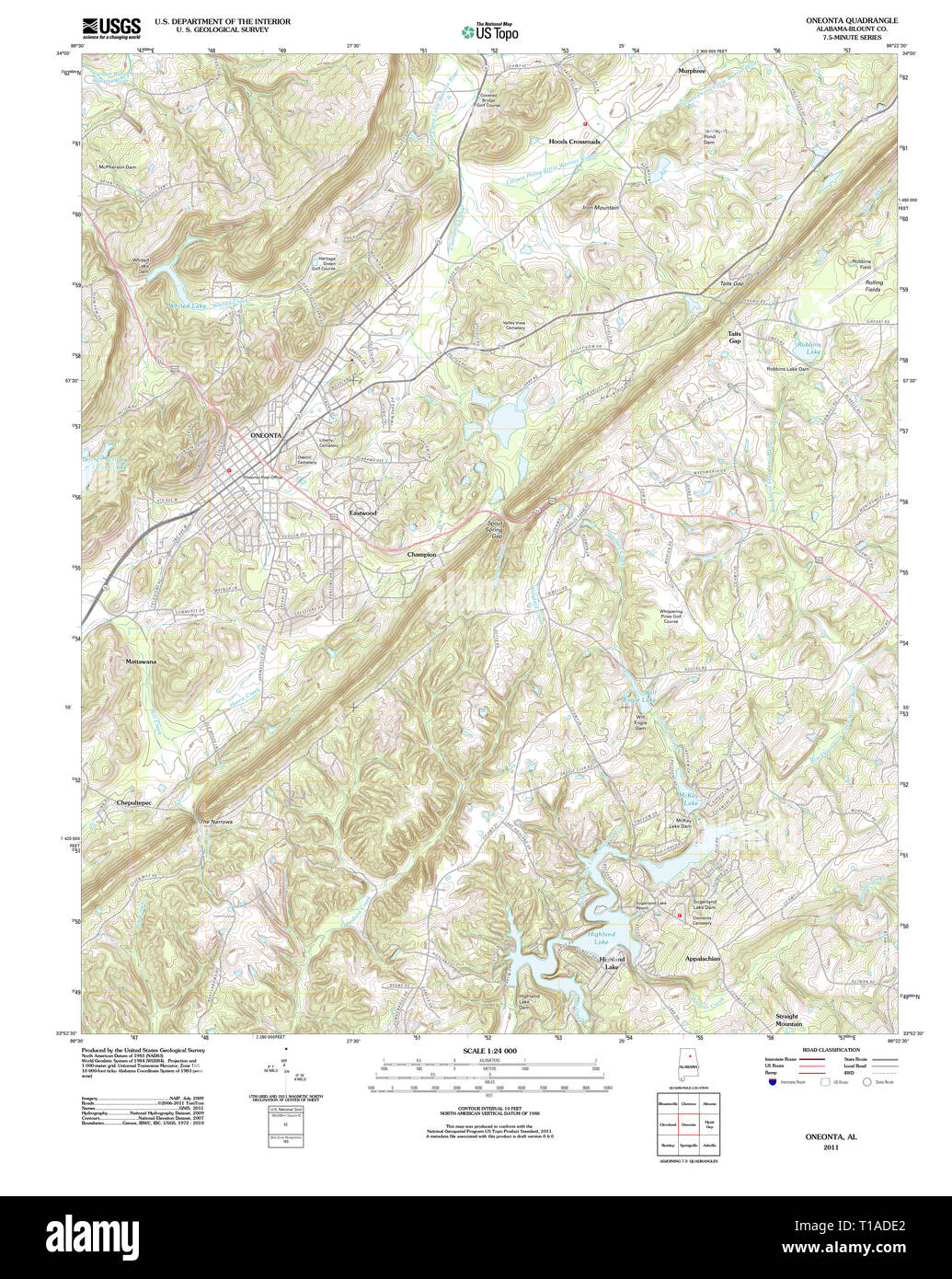 Oneonta alabama map hi-res stock photography and images - Alamy