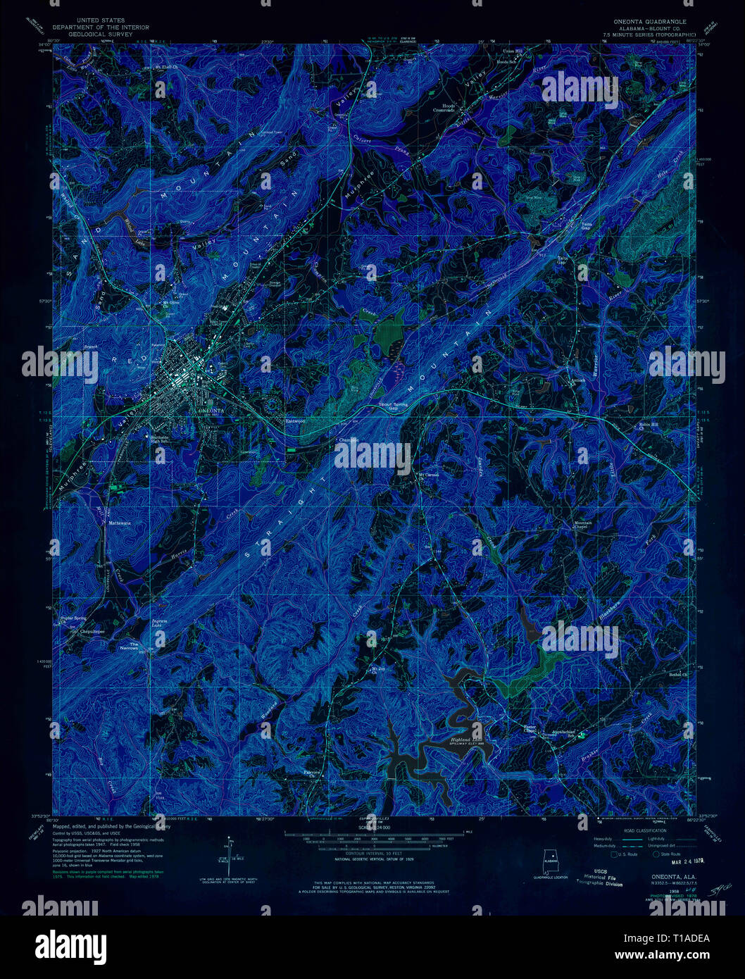 Map of oneonta hi-res stock photography and images - Alamy