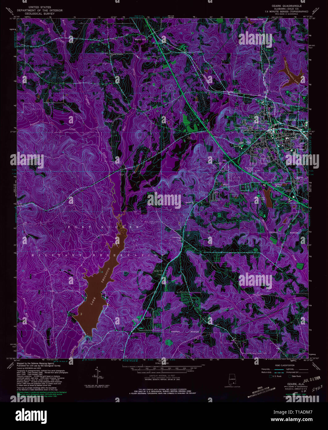 Map of ozark hi-res stock photography and images - Alamy