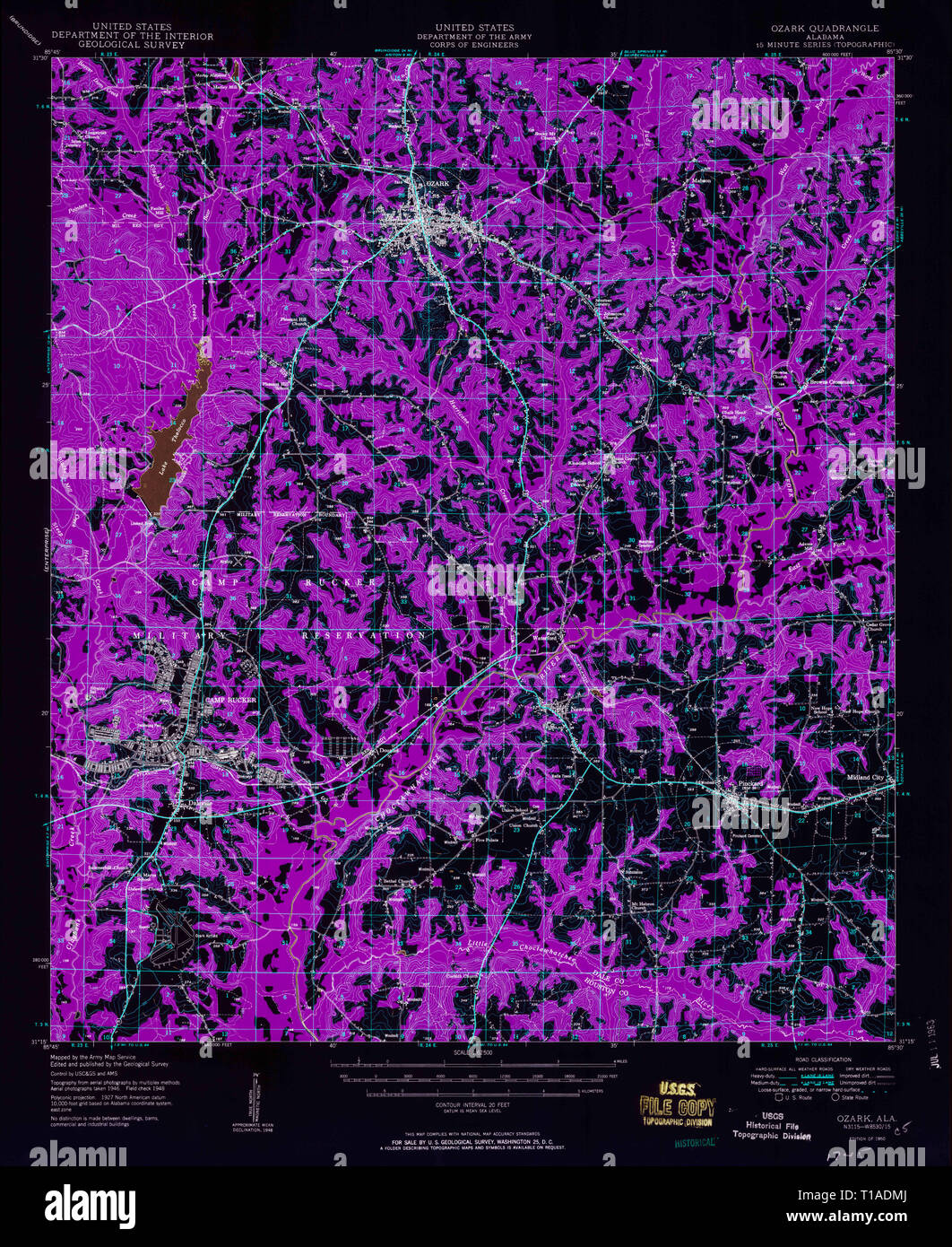 Ozark alabama map hi-res stock photography and images - Alamy