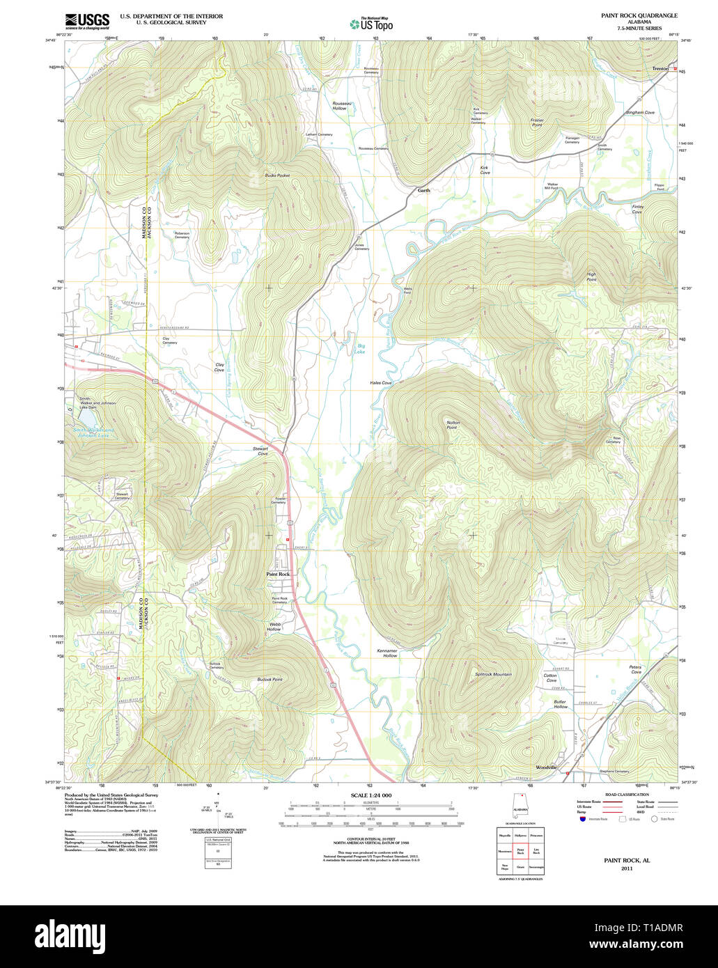 Paint rock map hi-res stock photography and images - Alamy