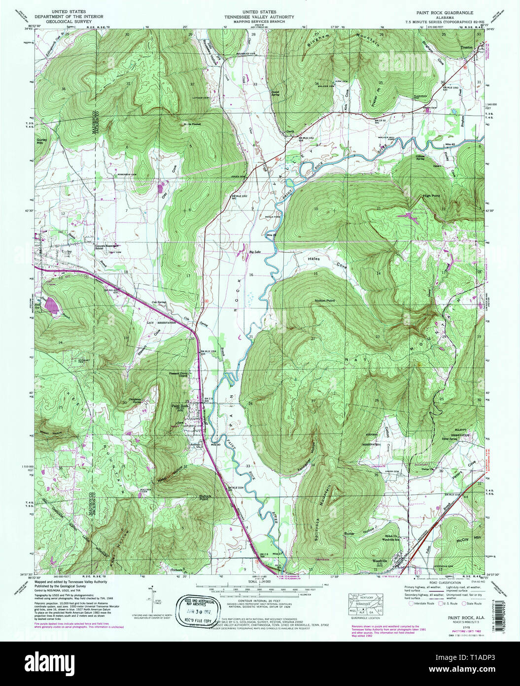 Paint rock map hi-res stock photography and images - Alamy