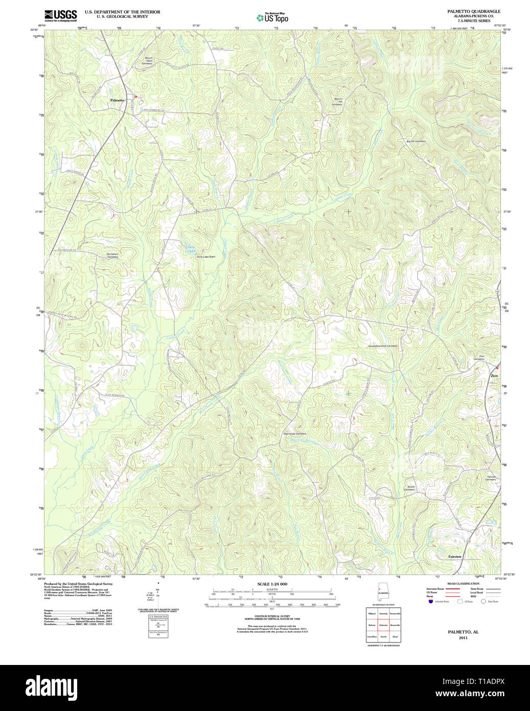 Palmetto map hi-res stock photography and images - Alamy