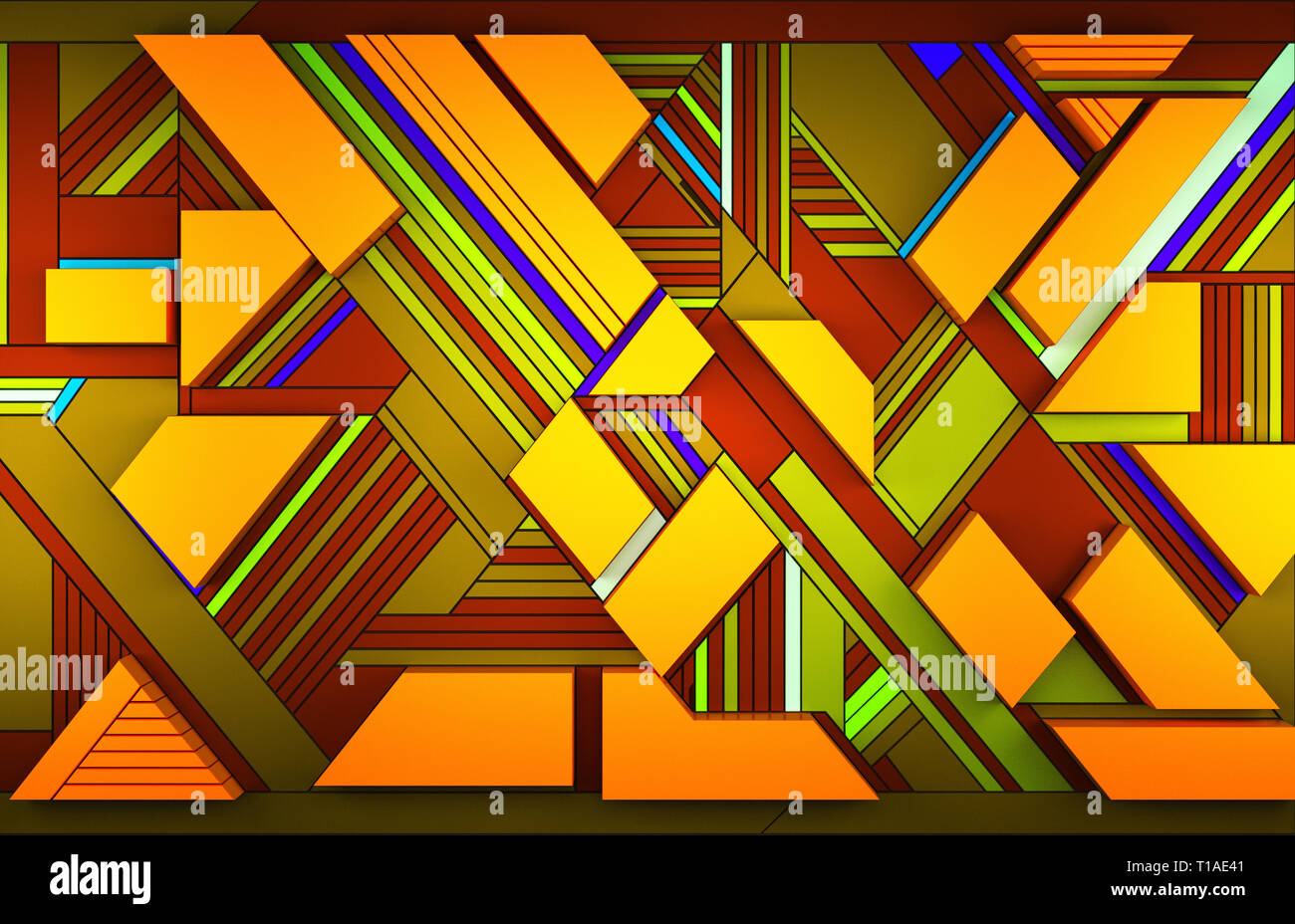 3D abstract background (extruded wall Stock Photo - Alamy