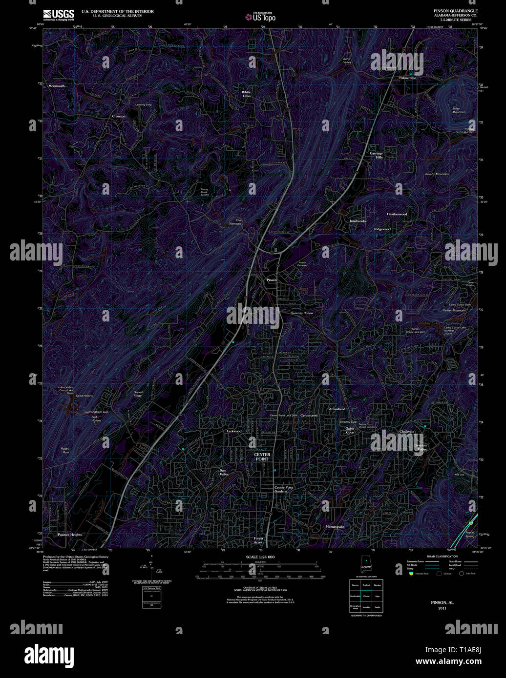 Map of pinson hi-res stock photography and images - Alamy