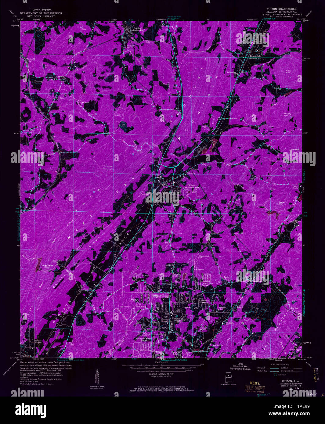 Map of pinson hi-res stock photography and images - Alamy