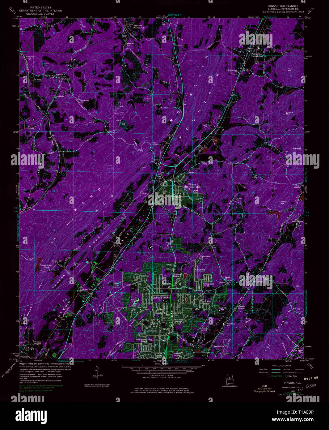 Map of pinson hi-res stock photography and images - Alamy