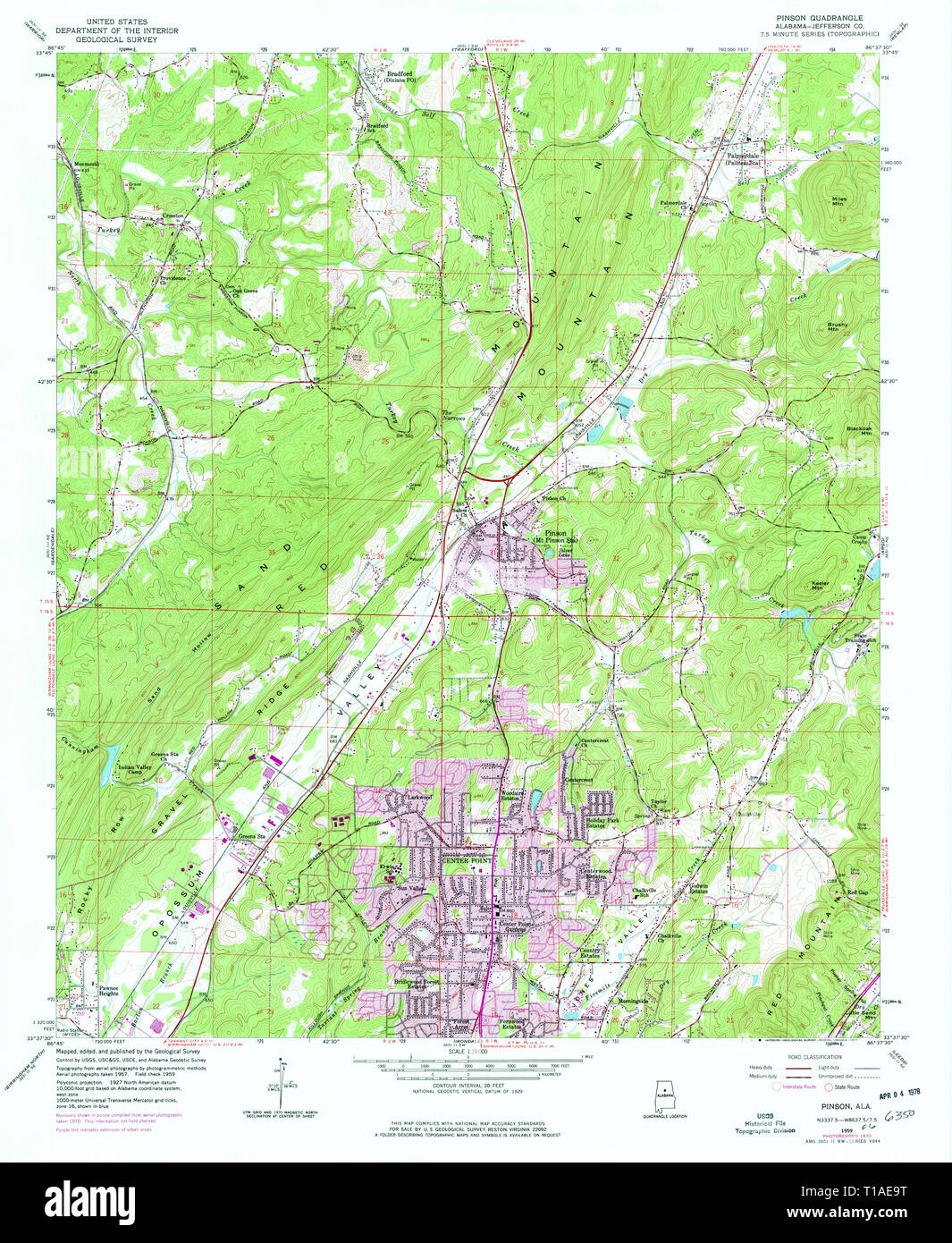 Map of pinson Cut Out Stock Images & Pictures - Alamy