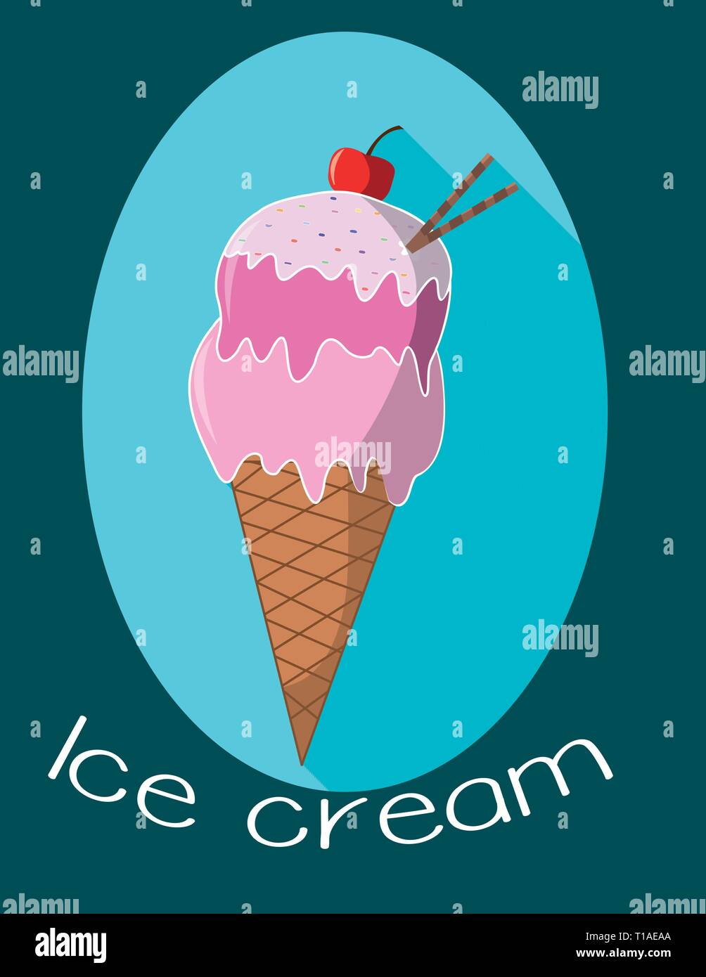 Ice cream, simple vector of candy ice Stock Vector Image & Art - Alamy
