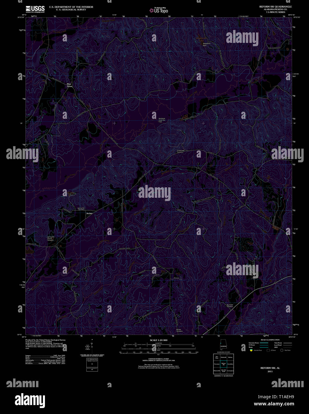 Reform alabama map hi-res stock photography and images - Alamy