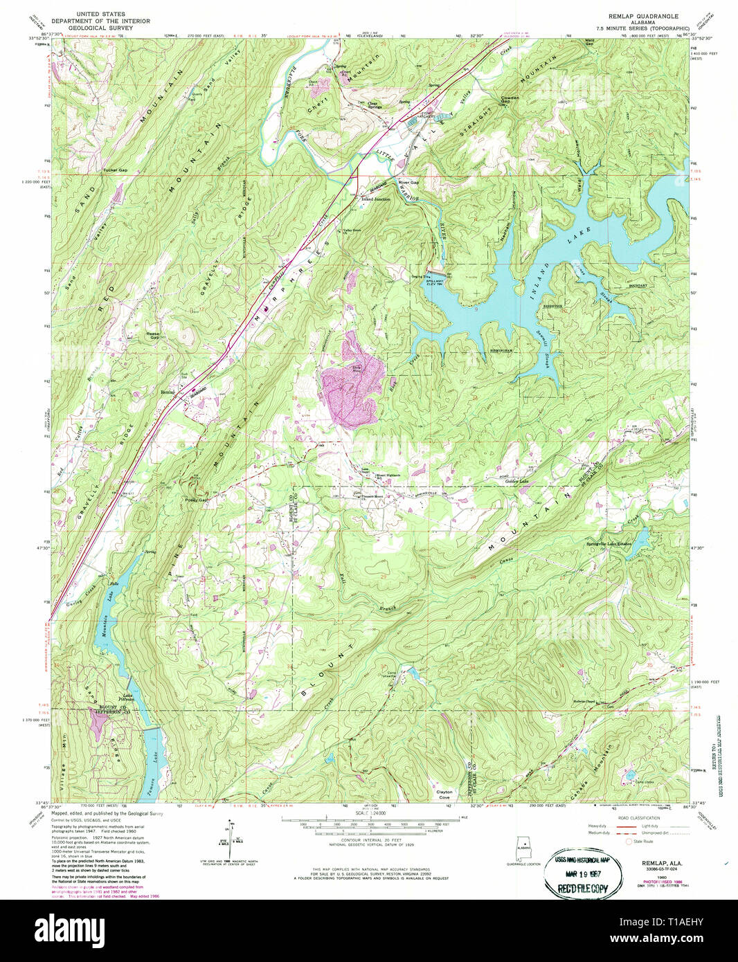 Map of united states 1960 hi-res stock photography and images - Alamy