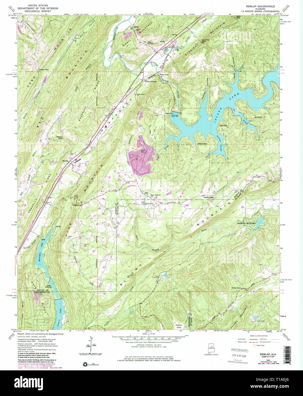 Map of united states 1960 hi-res stock photography and images - Alamy